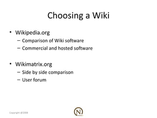 To Wiki or Not to Wiki | PPT