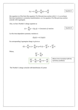 Noethers theoram theoritical approach | PDF
