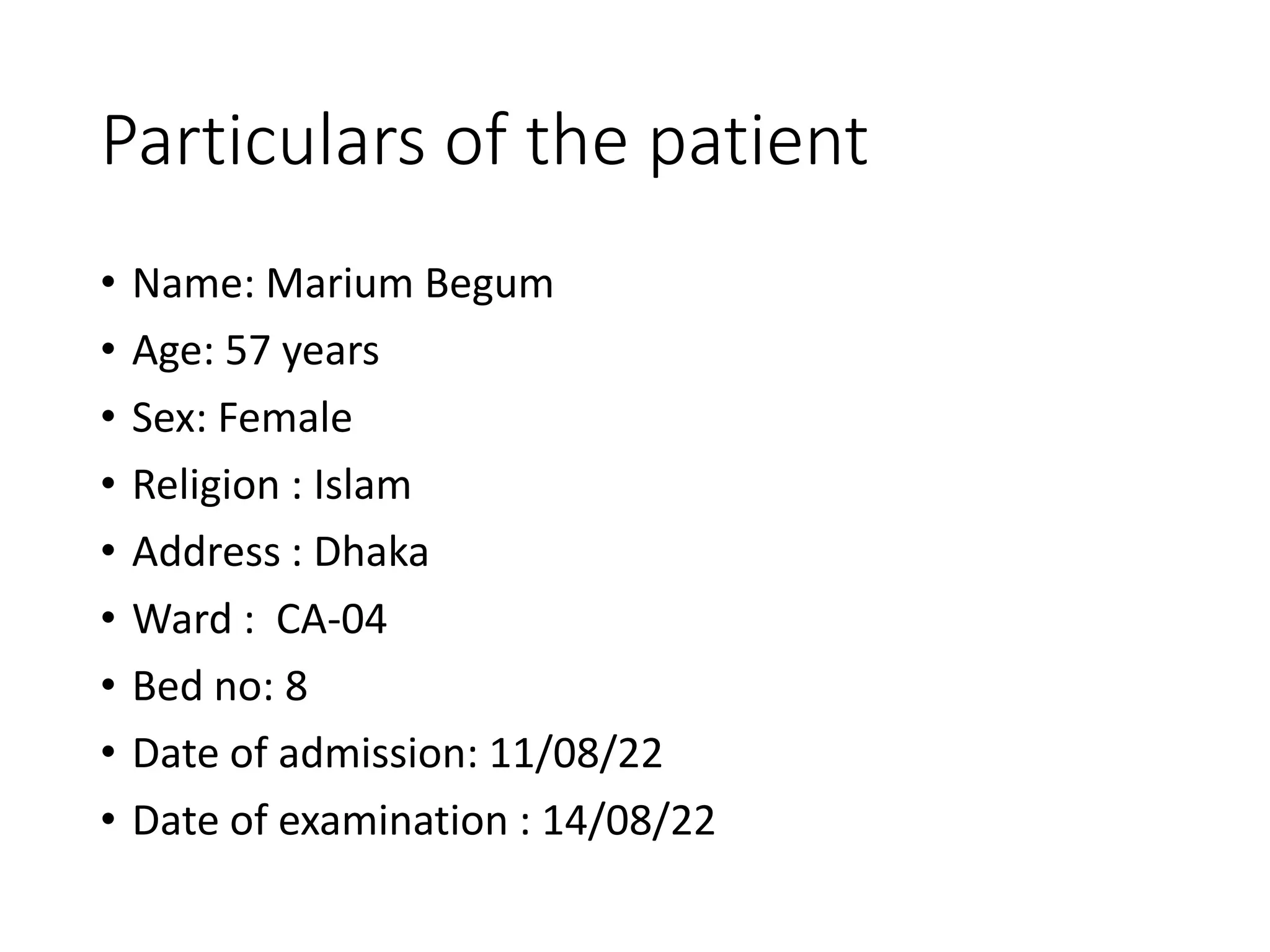 Case presentation on Fracture neck of femur | PPTX