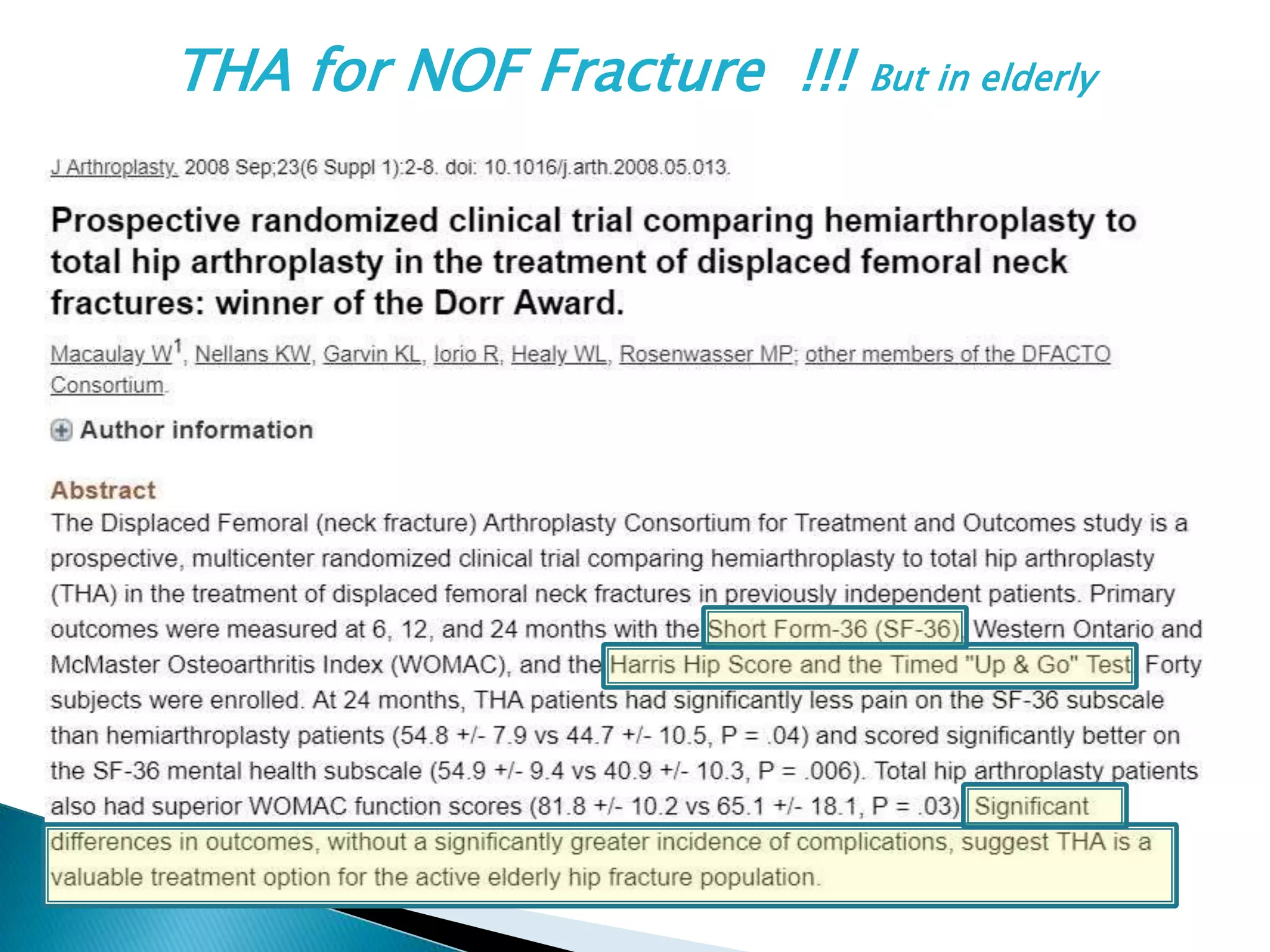 Neck of femur and Distal end radius fracture case... evidence based #dr ...