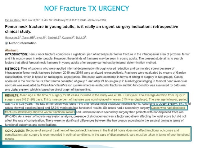 Neck of femur and Distal end radius fracture case... evidence based #dr ...