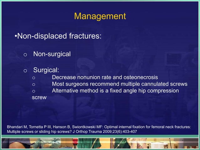 Femoral neck fractures | PPTX
