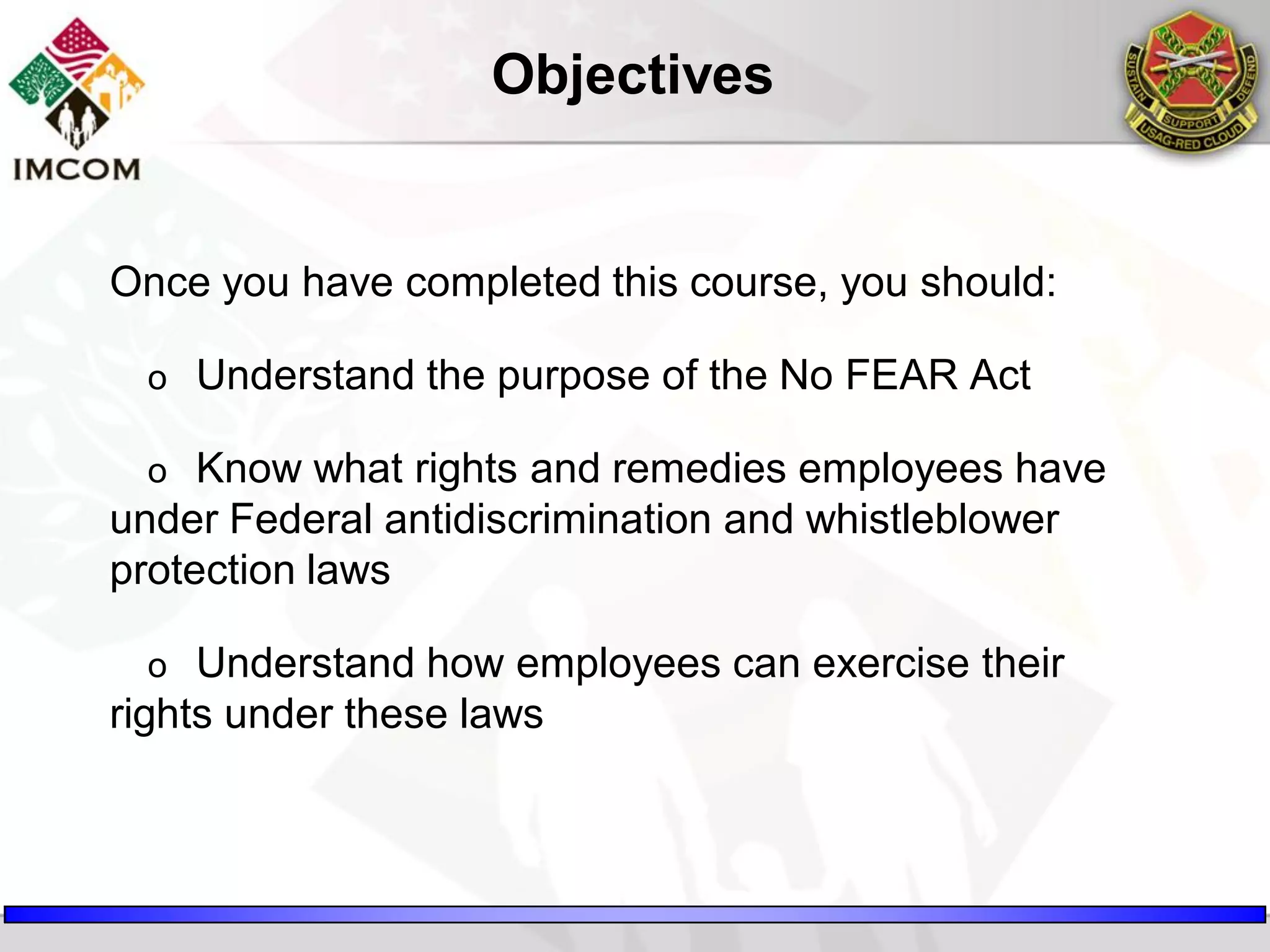 EEO No Fear Training Slides - 2014 | PDF