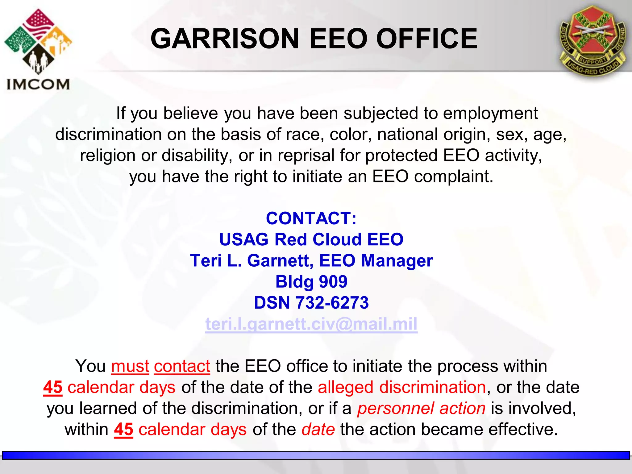 EEO No Fear Training Slides - 2014 | PDF