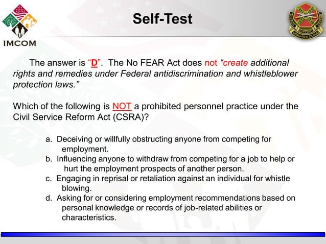 EEO No Fear Training Slides - 2014 | PDF