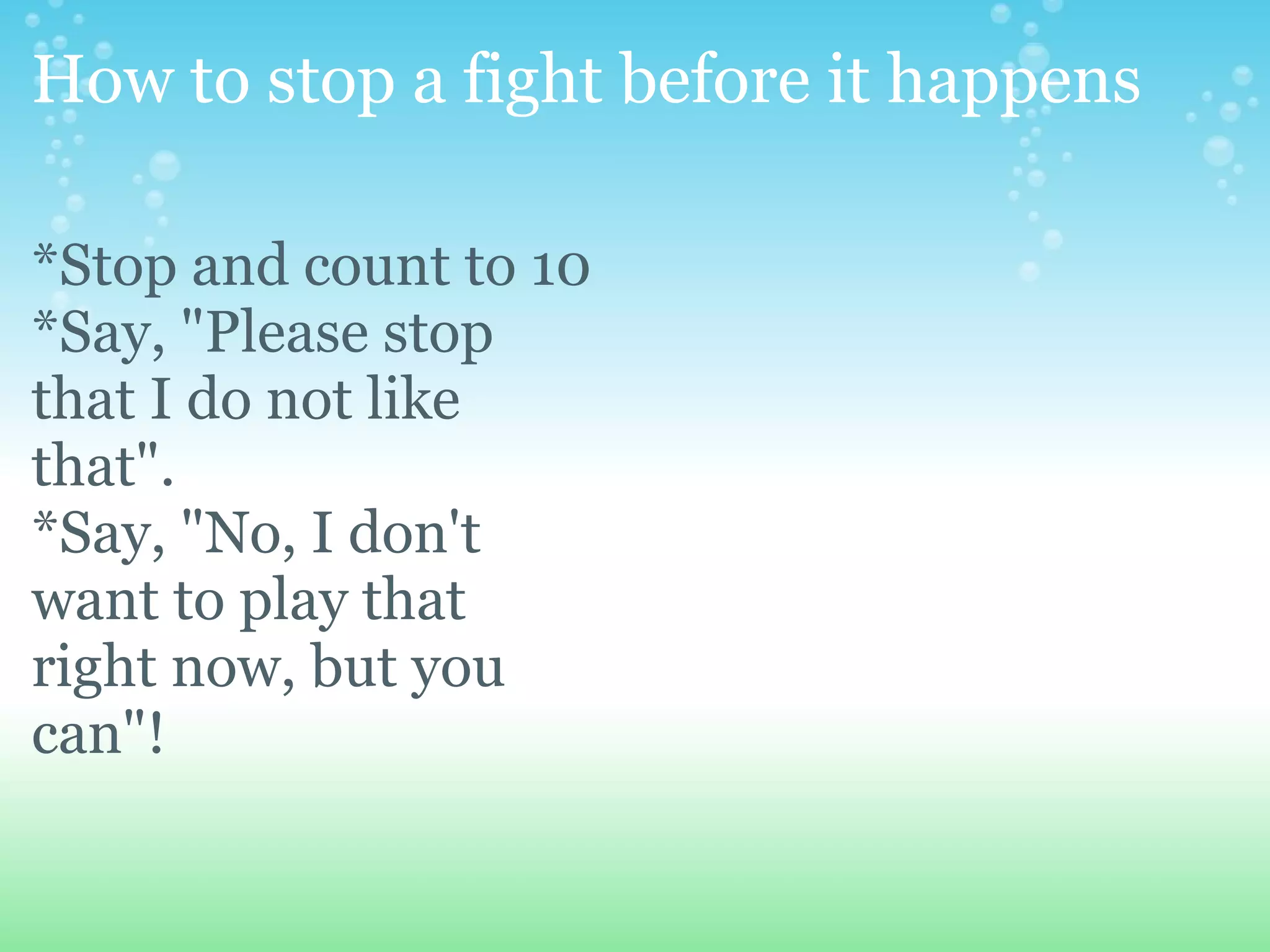 No fighting please_ | PPT