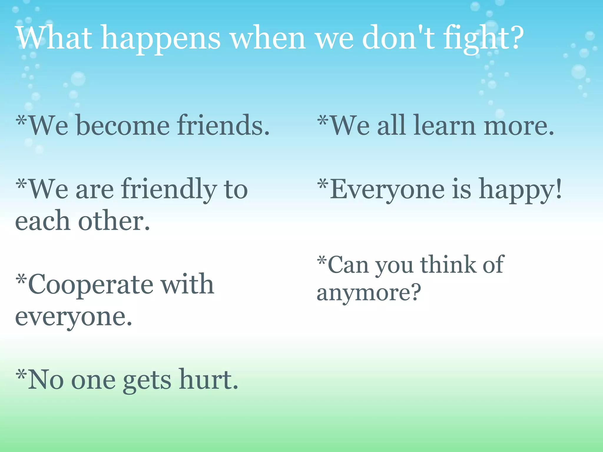 No fighting please_ | PPT