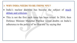 No First Use’ policy of nuclear weapons | PPT