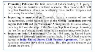 No First Use’ policy of nuclear weapons | PPT
