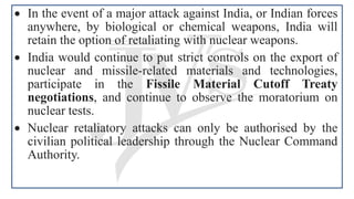 No First Use’ policy of nuclear weapons | PPT