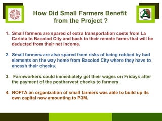 Nofta postharvest financing project | PPT | Agriculture | Industries
