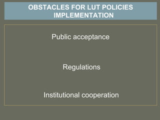 Land Use and Transport Integrated Policies in Peripheral Areas | PPS