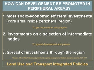 Land Use and Transport Integrated Policies in Peripheral Areas | PPS