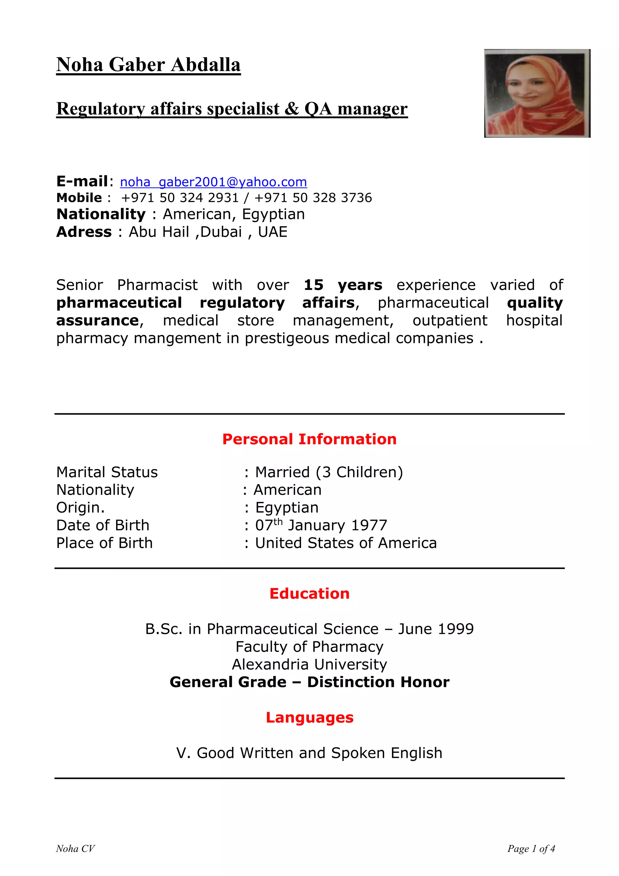 Noha cv last update | PDF