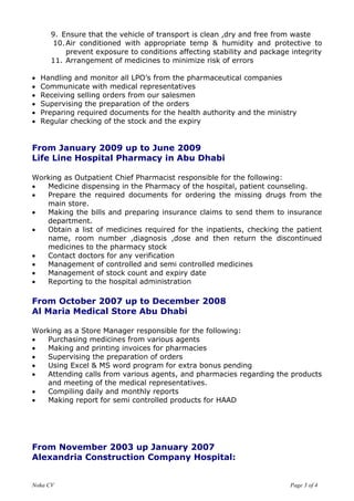 Noha cv last update | PDF