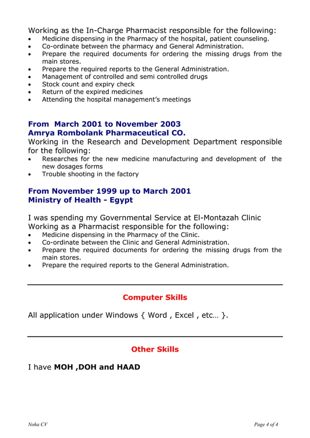 Noha cv last update | PDF