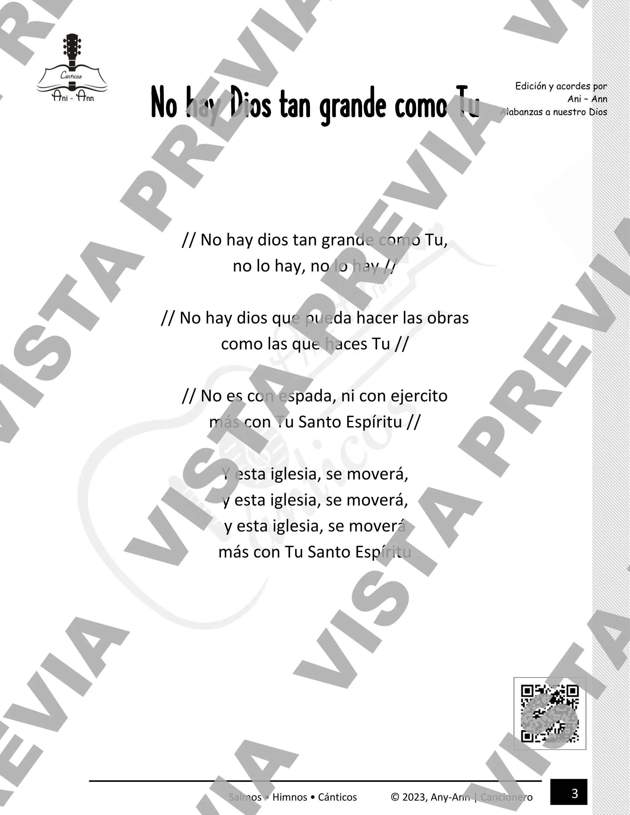 No Hay Dios Tan Grande Como Tuletra Y Acordes De Guitarrapdf