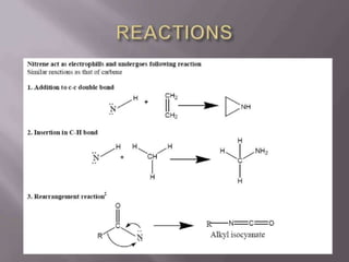 REACTION INTERMEDIATE ,CARBENE,CARBOCATION,CARBANION,FREE RADICLE ...