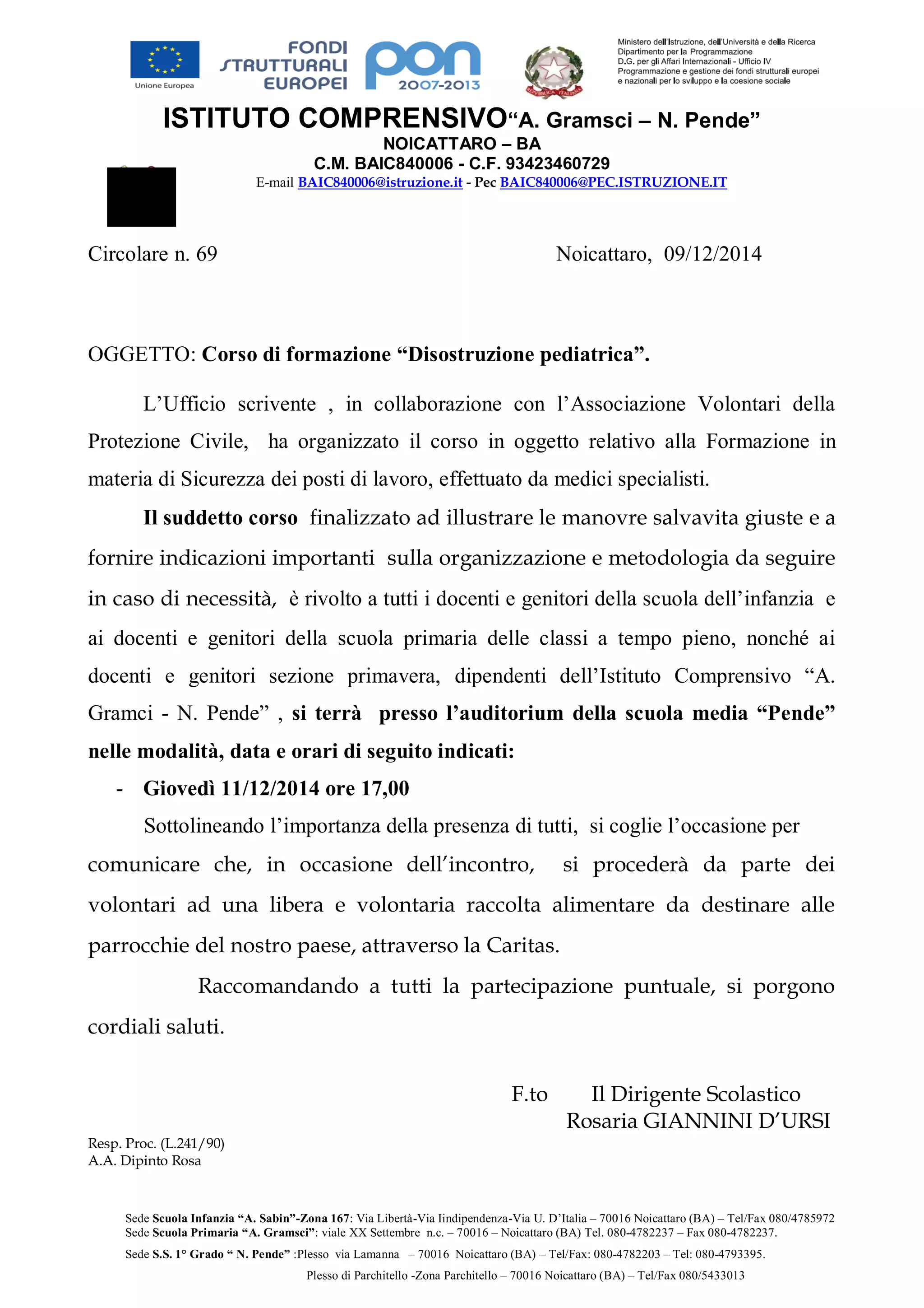 Noicattaro. corso disostruzione pediatrica alla pende | PDF