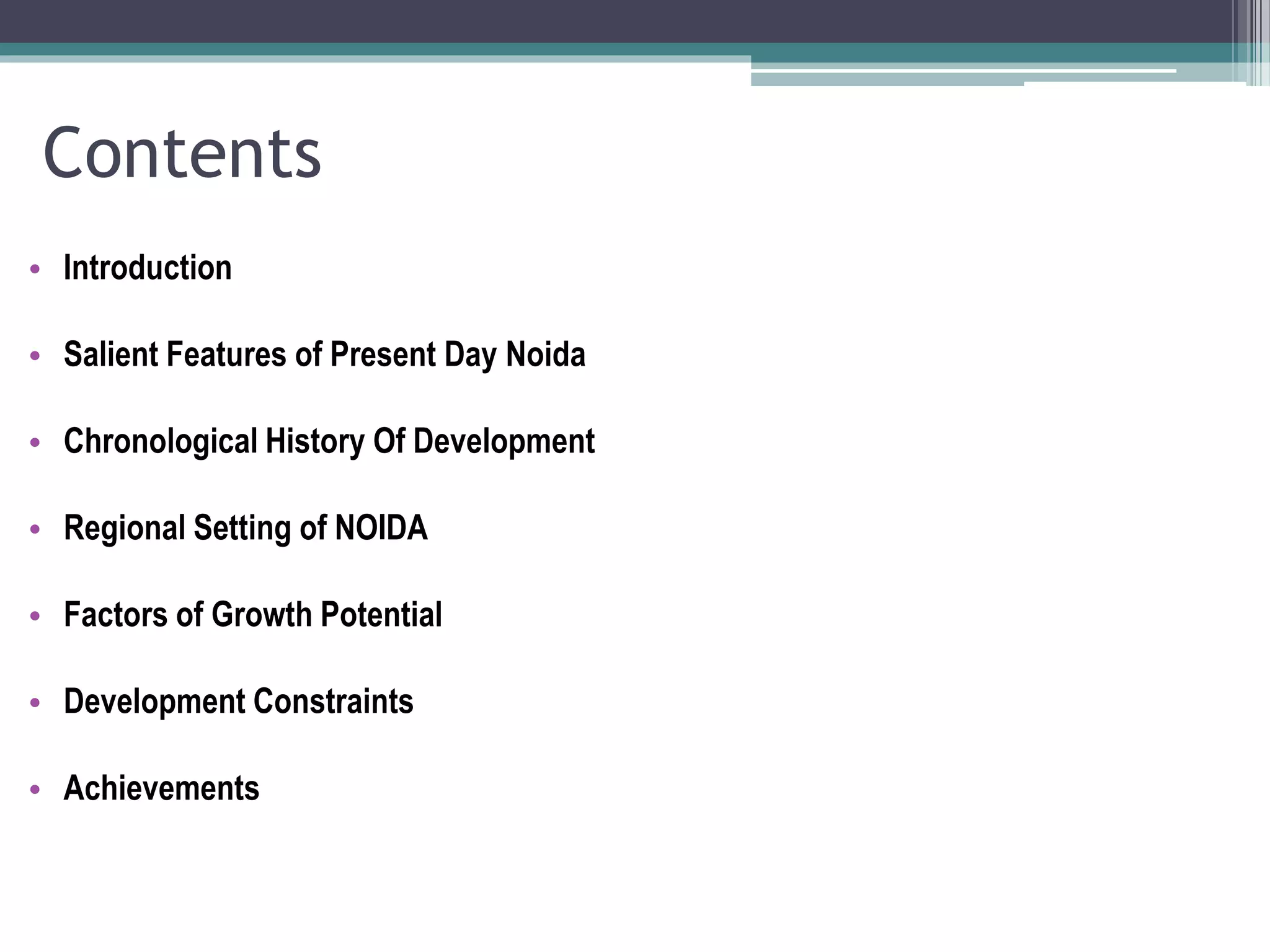 factors behind the development of Noida | PDF