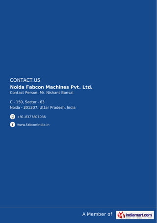 Noida fabcon-machines-pvt-ltd | PDF