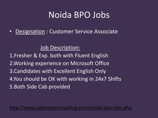Noida bpo jobs | PPT