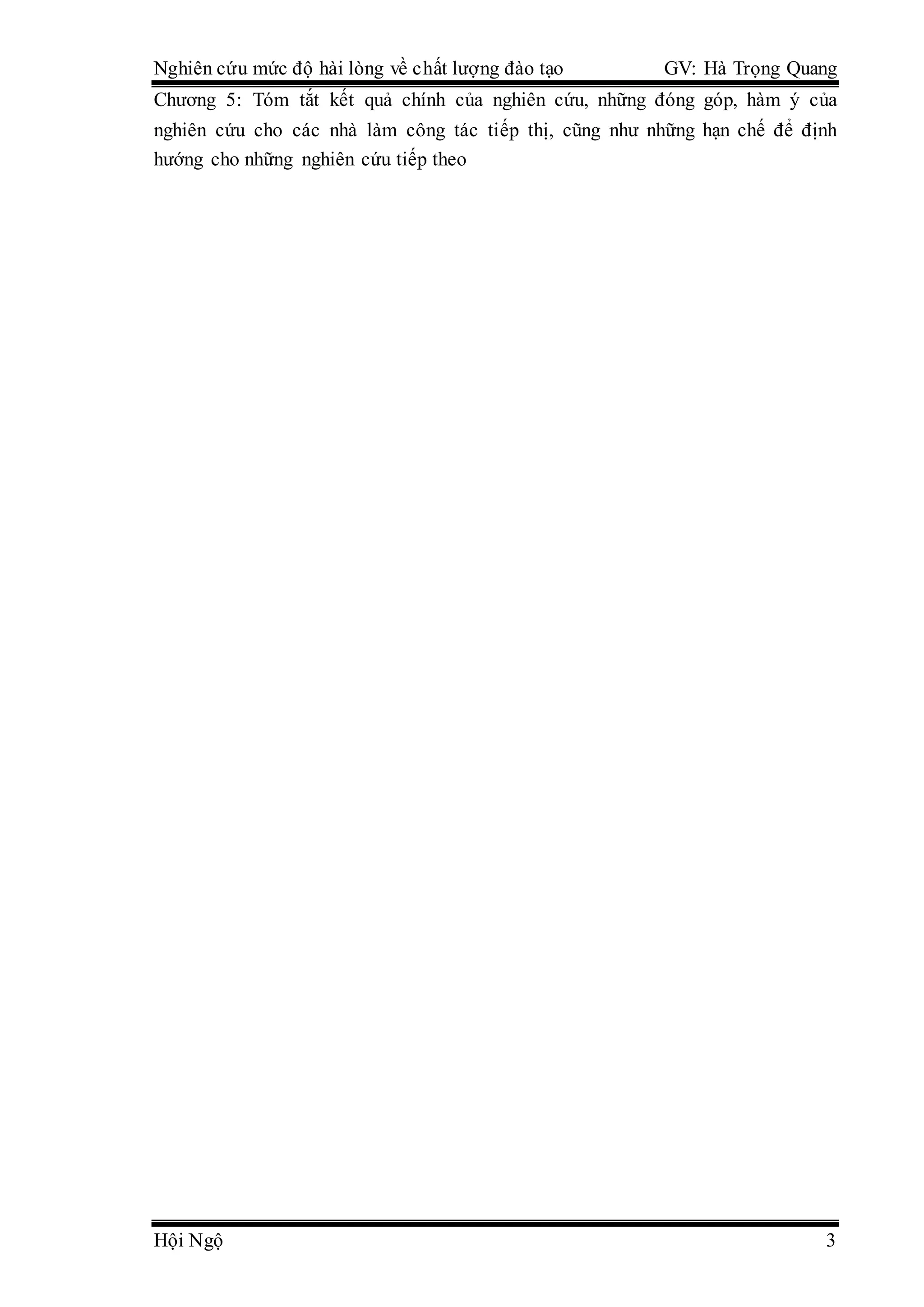 Nghiên cứu mức độ hài lòng của sinh viên về chất lượng đào tạo tại trường đại học Công Nghiệp TP ...