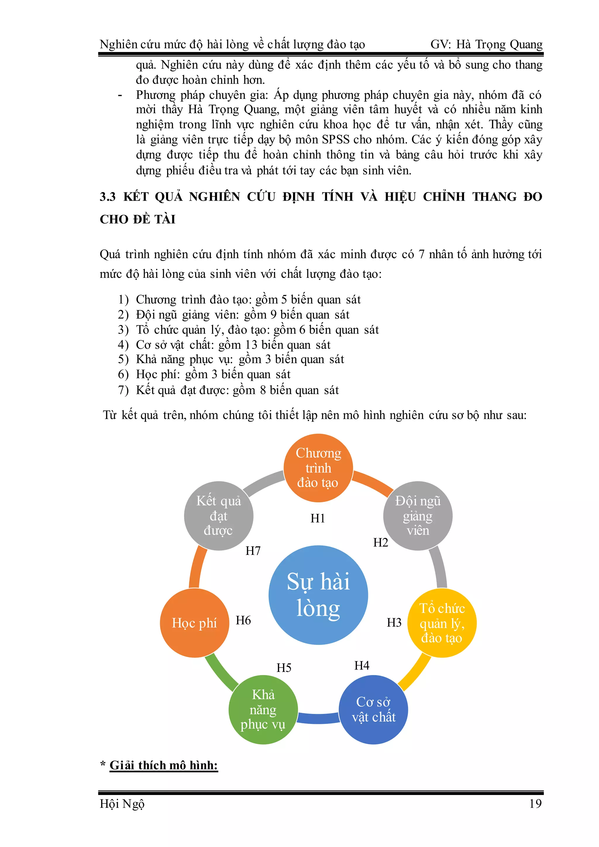 Nghiên cứu mức độ hài lòng của sinh viên về chất lượng đào tạo tại trường đại học Công Nghiệp TP ...