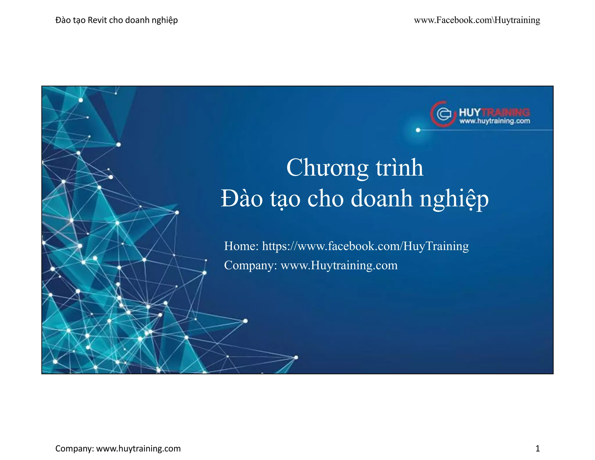 Nội dung đào tạo Revit cho doanh nghiệp | PPT