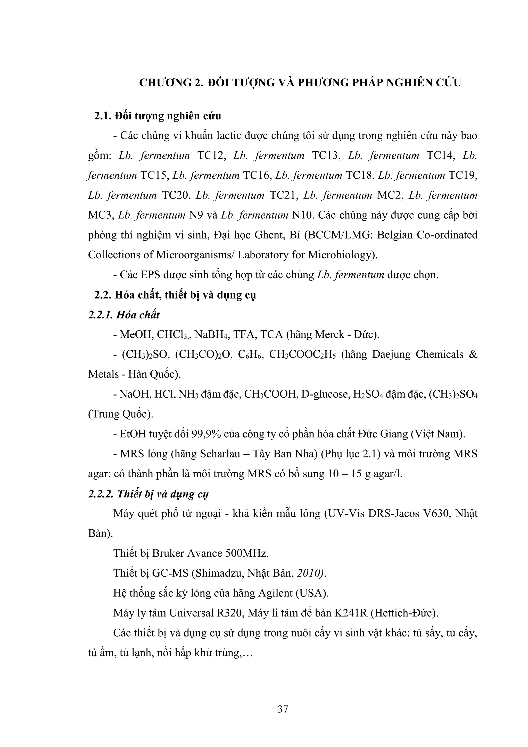 Cấu trúc, tính chất của exopolysaccharide sinh tổng hợp từ Lactobacillus fermentum | PDF