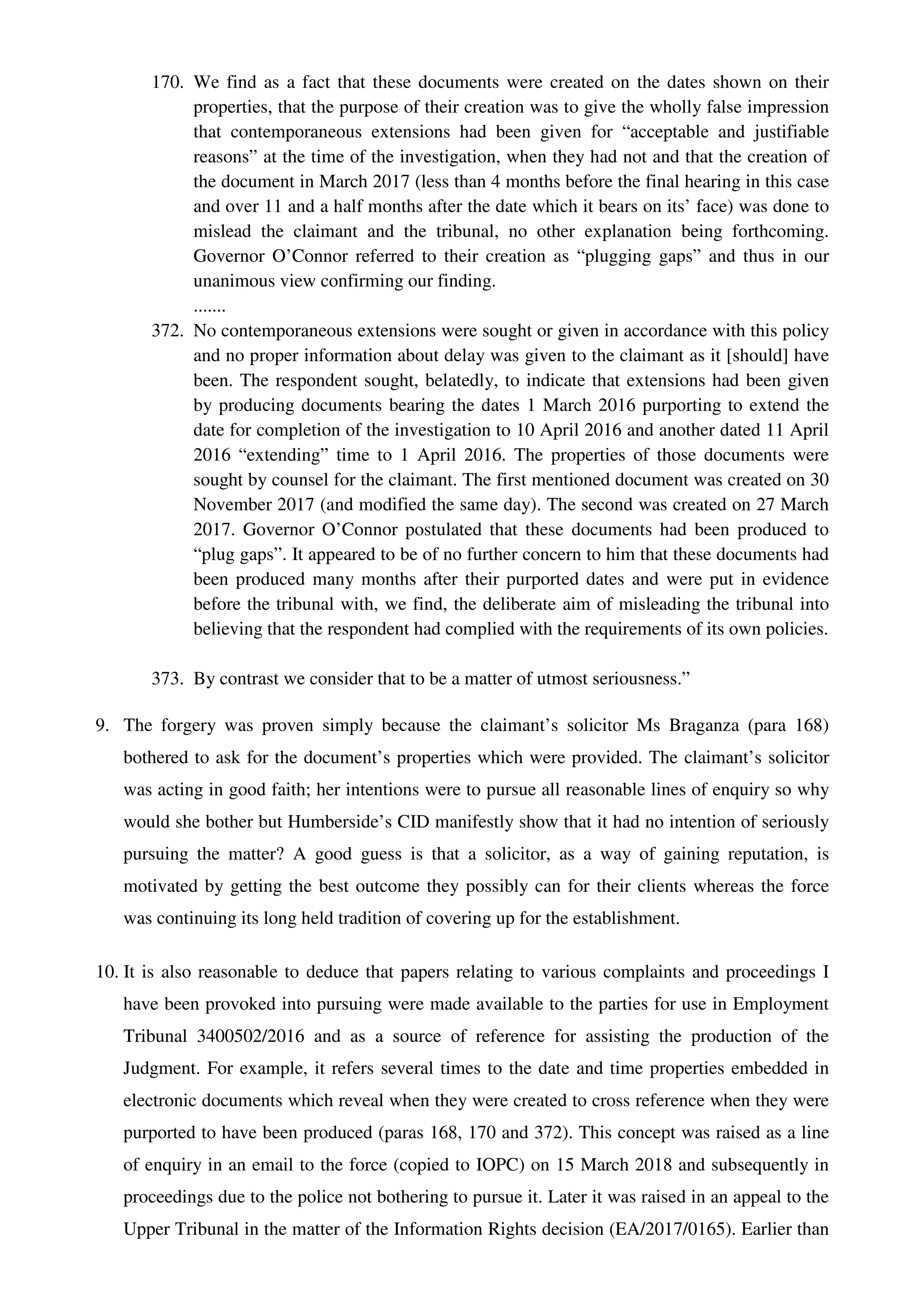 No investigation perverting course of justice | PDF