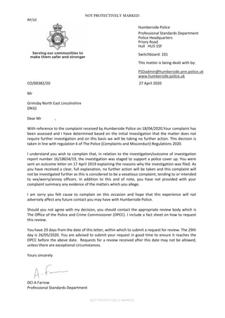 No investigation perverting course of justice | PDF
