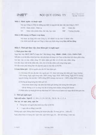 Noi quy cong ty Salekit 2020 | PDF