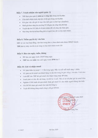 Noi quy cong ty Salekit 2020 | PDF