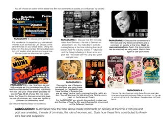 Noir essay comment and influences from society | PPT