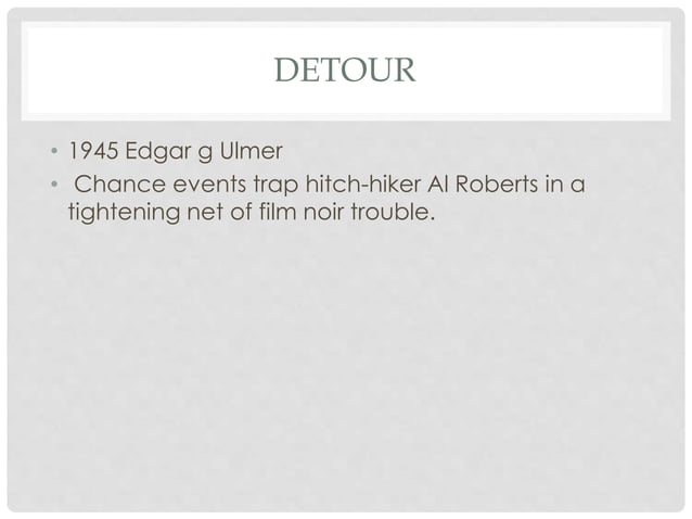 Noir film presentation showing examples of specific movies | PPT