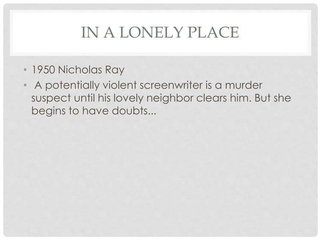 Noir film presentation showing examples of specific movies | PPT