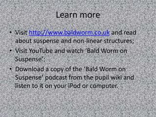 Noir unit suspense | PPTX | Screenwriting | Content Production