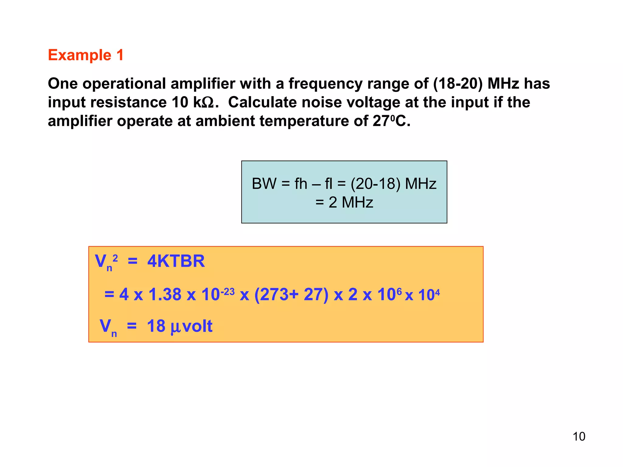 Noise in Communication System | PPT
