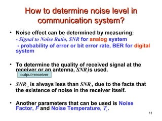Noise in Communication System | PPT