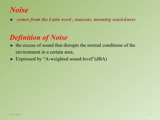 Noise Pollution | PPTX