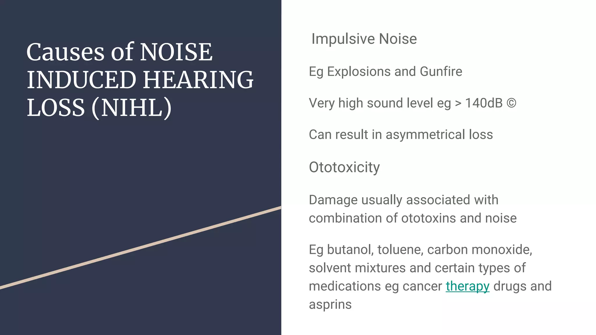 NOISE INDUCED HEARING LOSS (NIHL) | PPTX