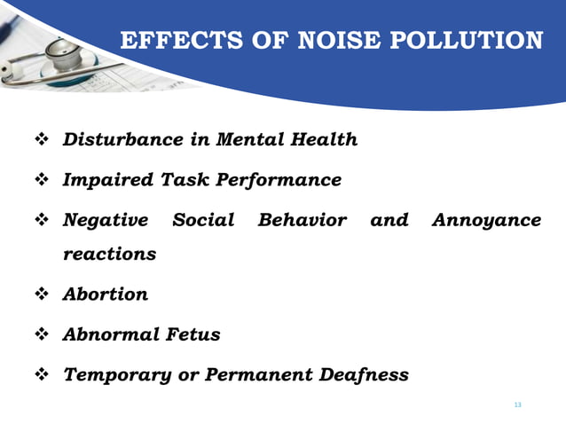 Noise | PPTX | Ear, Nose and Throat Conditions | Diseases and Conditions