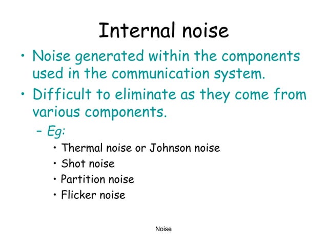 NOISE.ppt | Digital Audio | Computer Software and Applications