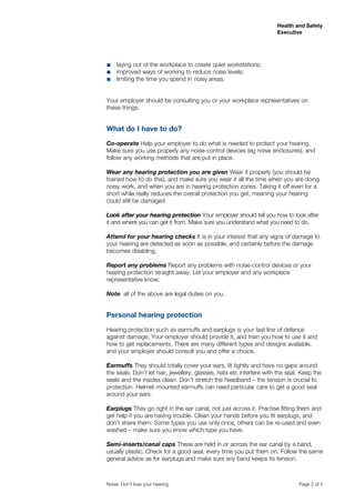 Noise at work regulations from Best4Systems | PDF