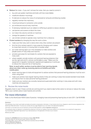 Noise in-wood-manufacturing-fact-sheet-3972 | PDF | Ear, Nose and ...