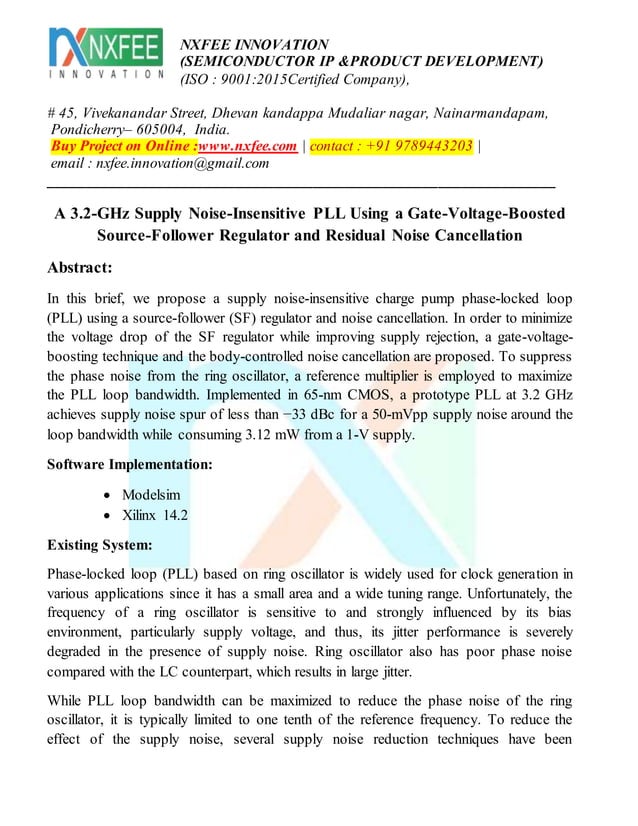 Noise insensitive pll using a gate-voltage-boosted source-follower ...