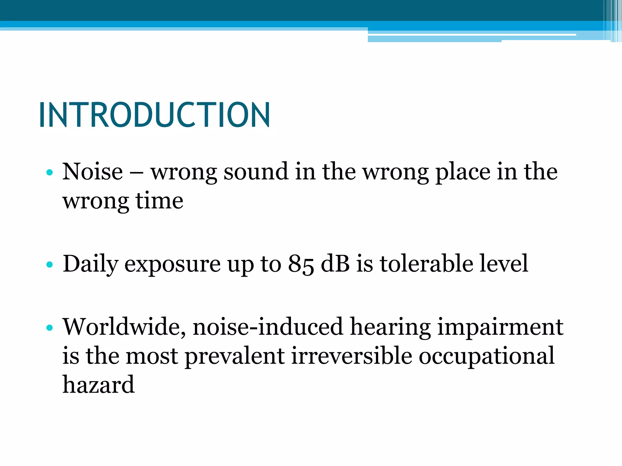 NOISE AND HEALTH | PPTX