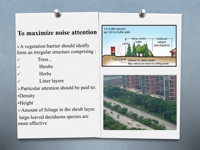 trees acts as noise barrier | PPTX | Landscaping | Home & Garden