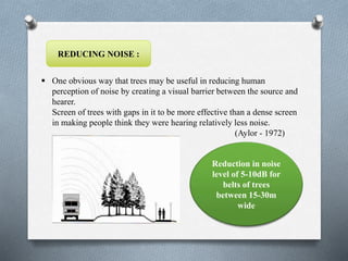 trees acts as noise barrier | PPTX